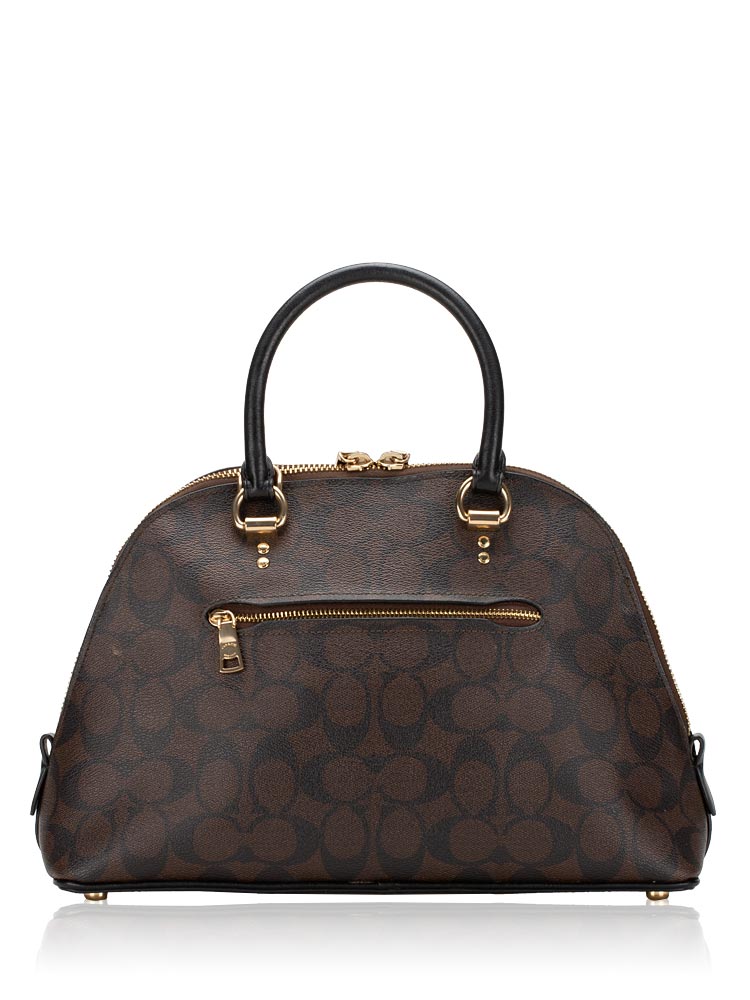 Coach 2558 Signature Katy Satchel Brown Black