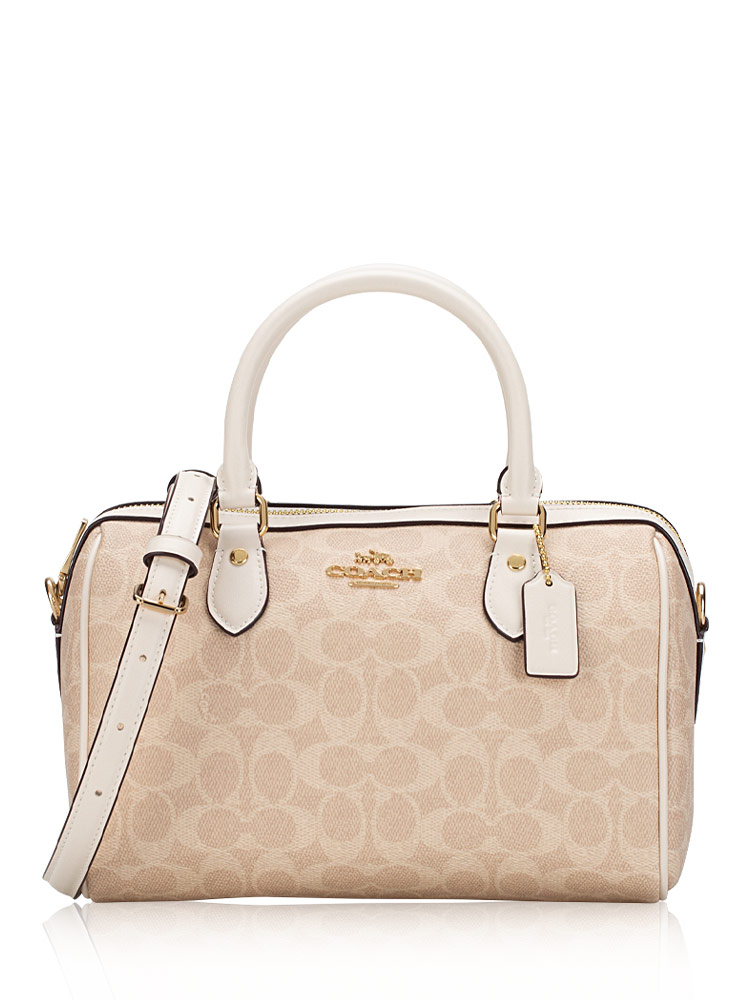 Coach CV961 Signature Rowan Satchel Sand Chalk