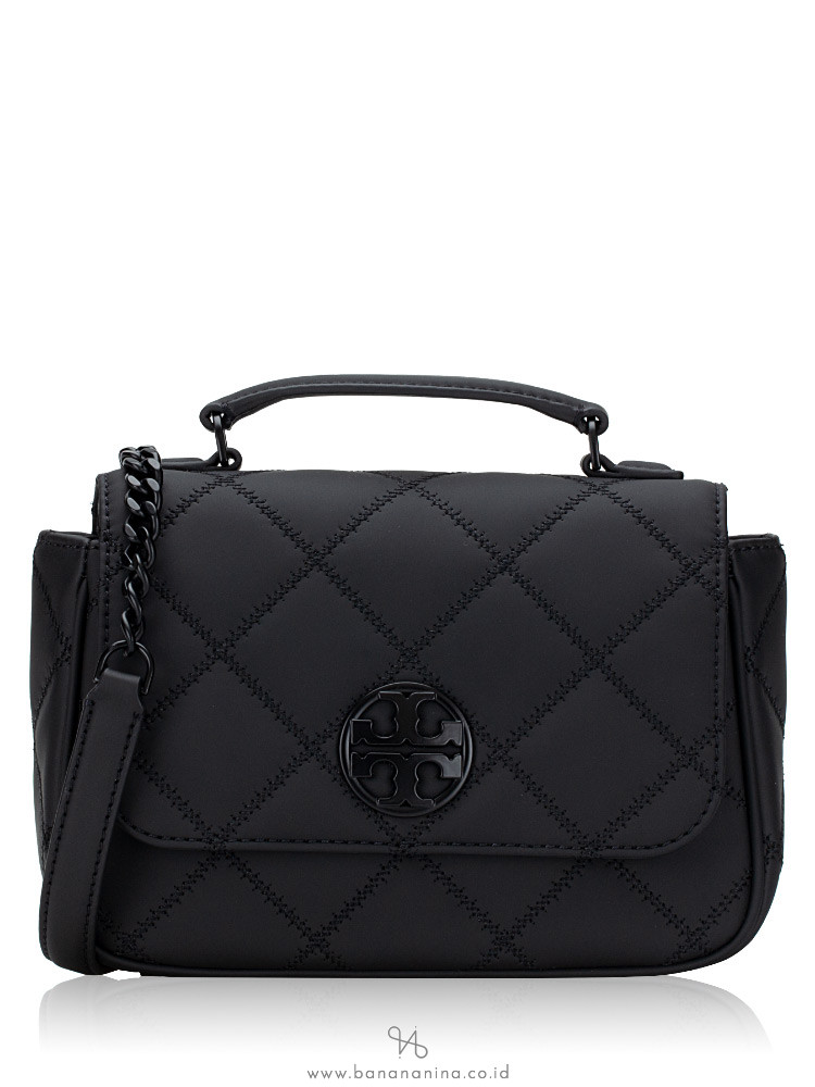 Tory Burch Willa Matte Mini Top Handle Bag Black
