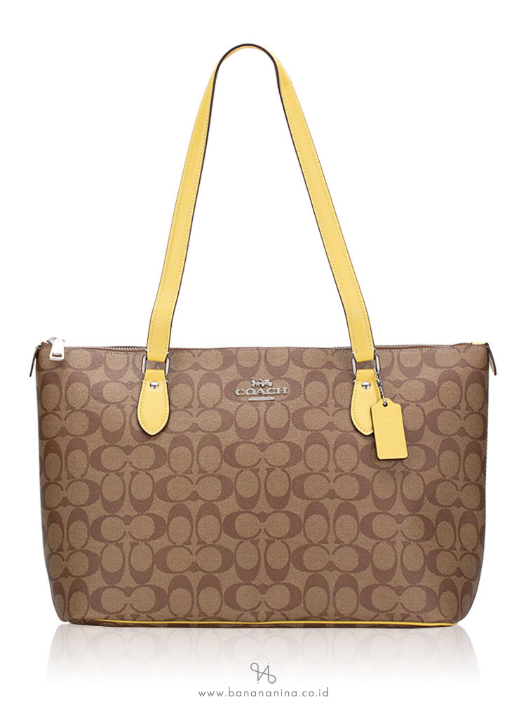 Coach CH504 Signature Gallery Tote Retro Yellow
