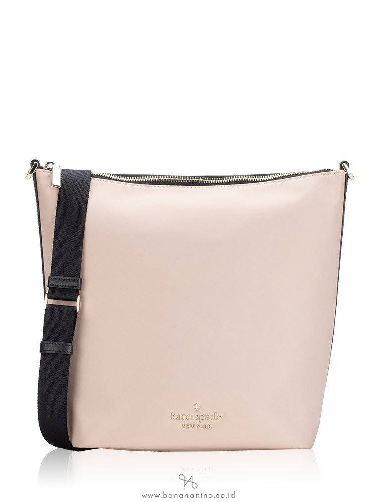 Kate Spade Chelsea Colorblock Nylon Duffle Crossbody Warm Beige