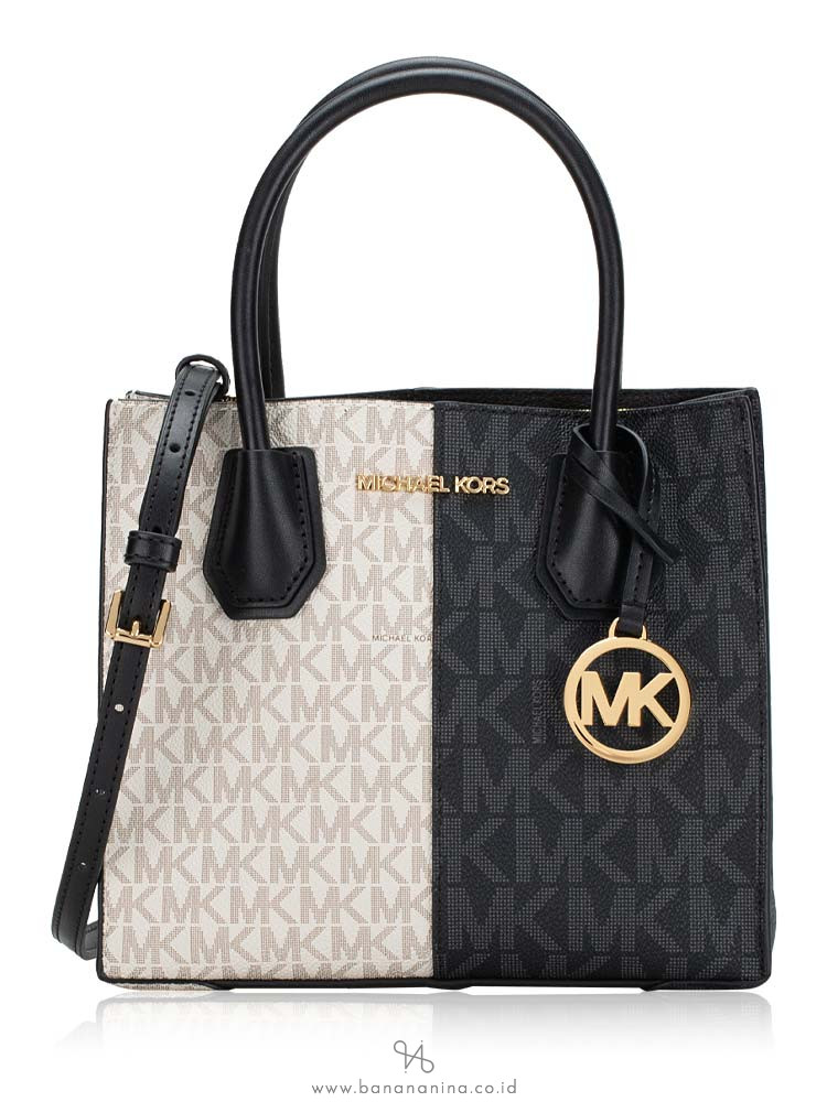 Michael Kors Signature Mercer Medium Two-Tone Crossbody Black Multi