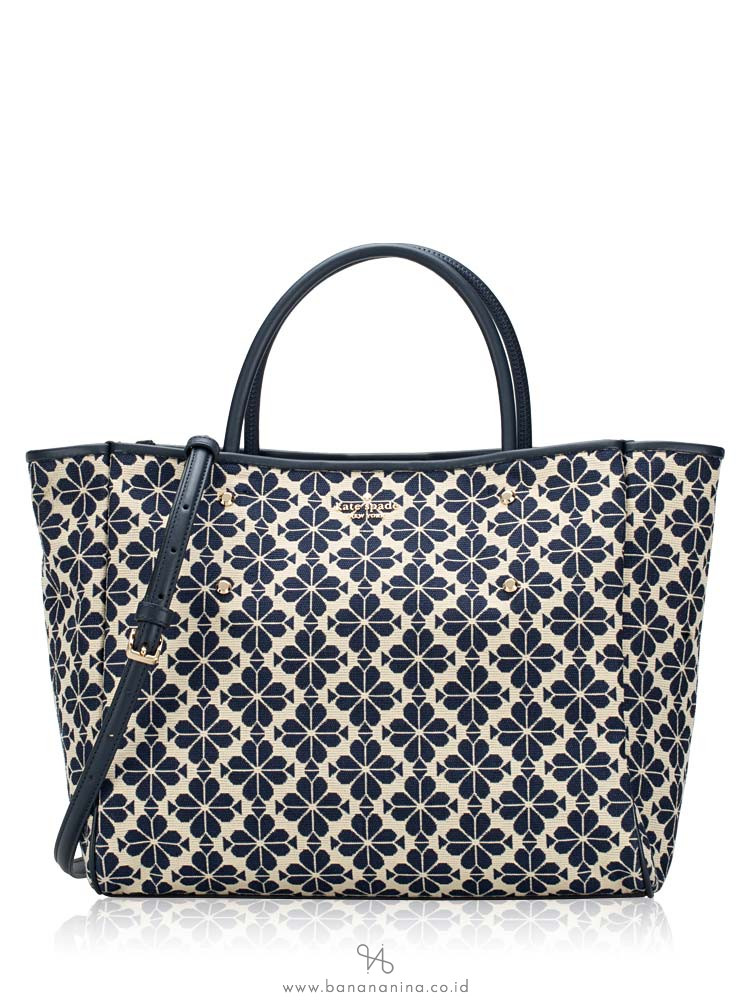 Kate Spade Everything Jacquard Medium Tote Small Scale Spade Blue Multi