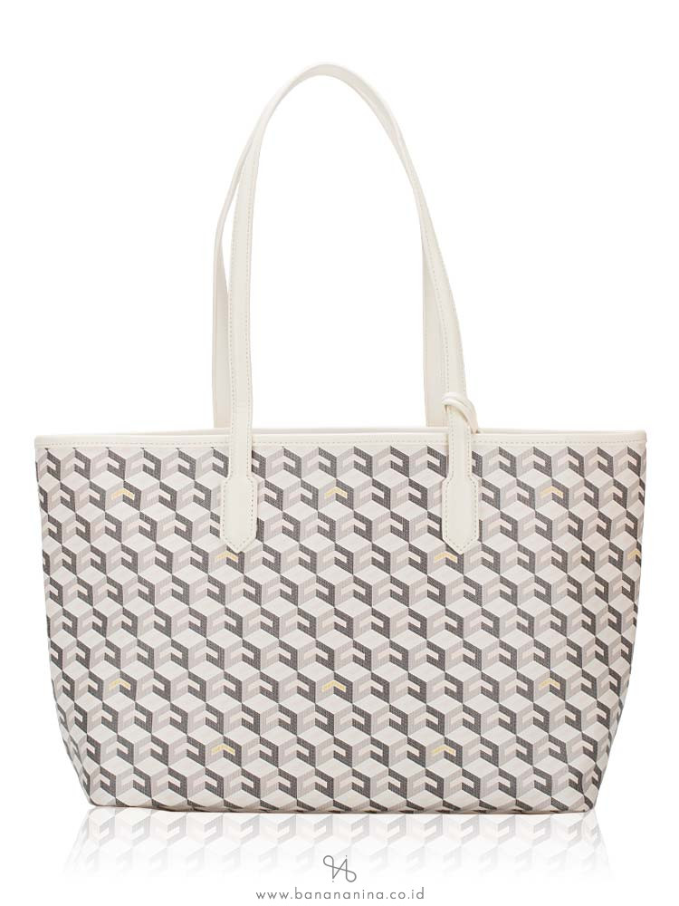 Christy Ng Monogram Russo Large Tote Grey