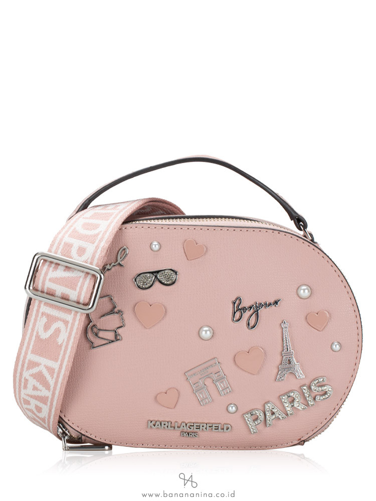 Karl Lagerfeld LH4EU4CG Cate Pins Oval Crossbody Rose Smoke