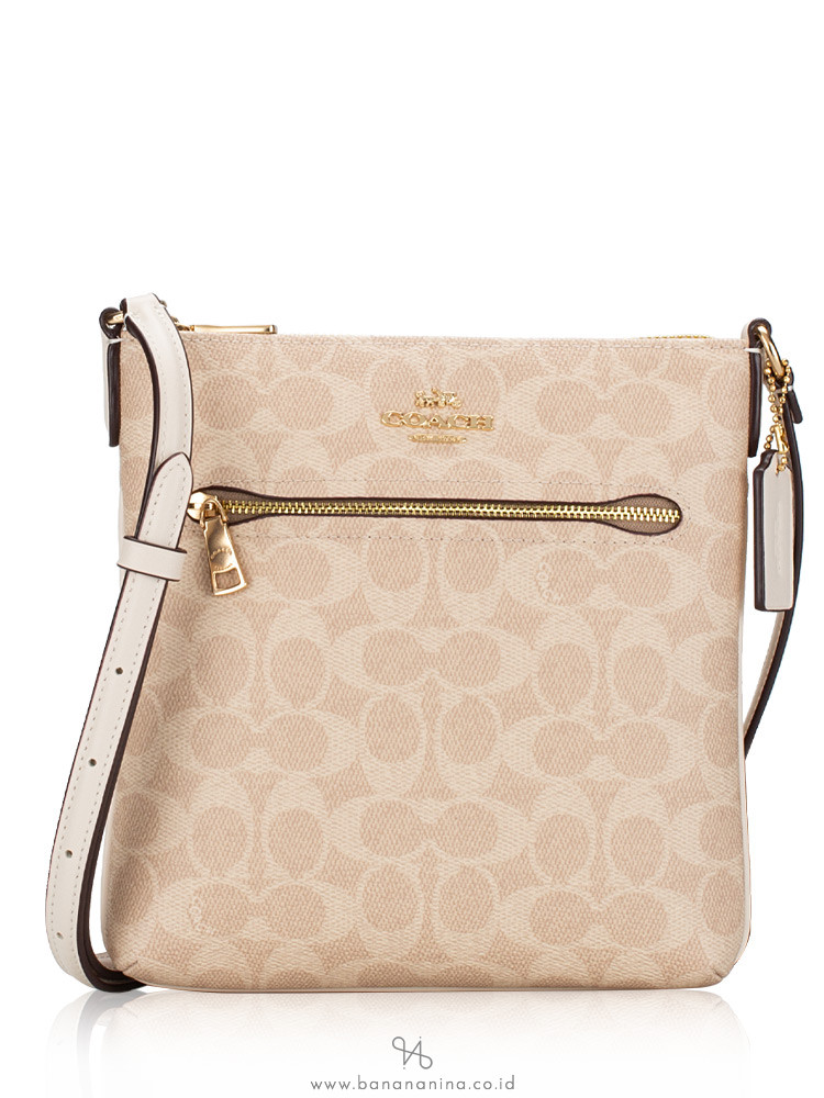 Coach CW325 Signature Rowan Mini File Bag Sand Chalk