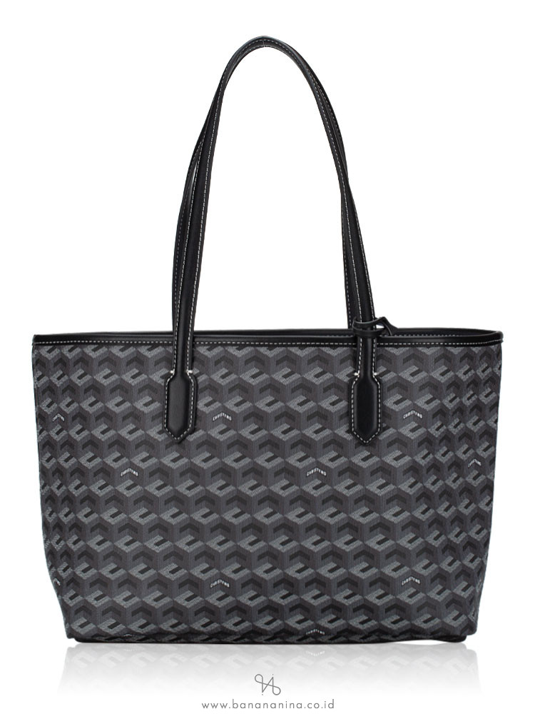 Christy Ng Monogram Russo Medium Tote Black